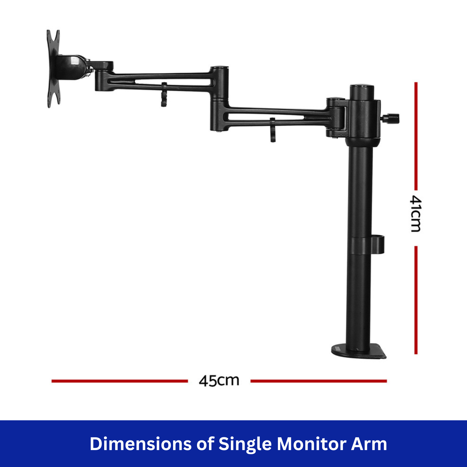 Monitor Stand Arm Single HD LED Display Desk Mount Stand Bracket VESA ...